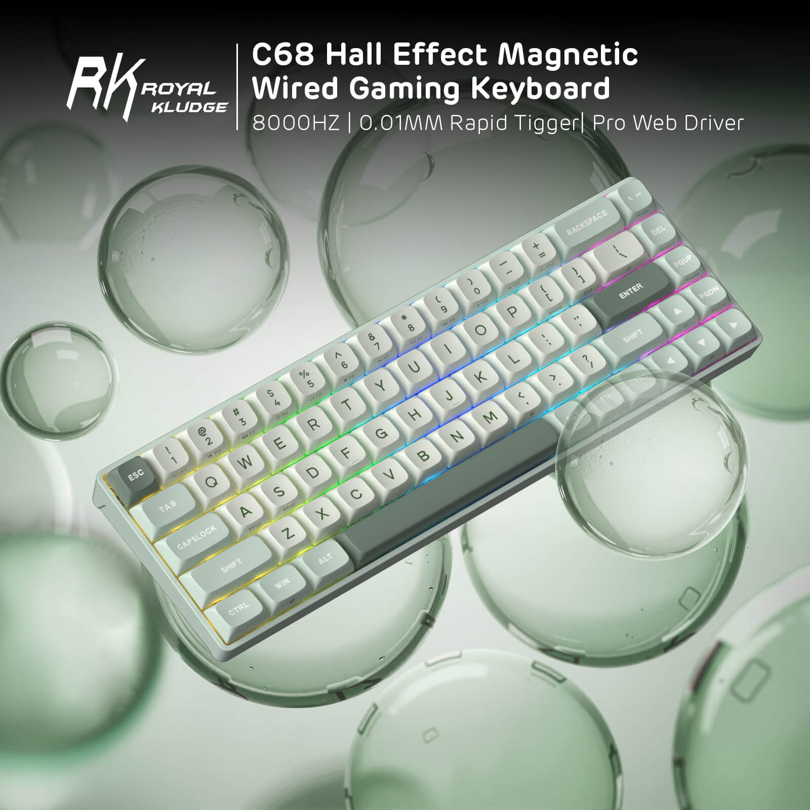 RK ROYAL KLUDGE C68 65% Hall Effect Magnetic Switch Keyboard – RK Royal ...