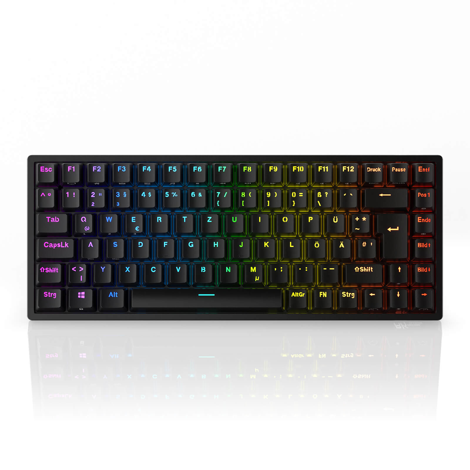 ROYAL KLUDGE RK84 84 Keys Wireless 75% Mechanical Gaming Keyboard ...