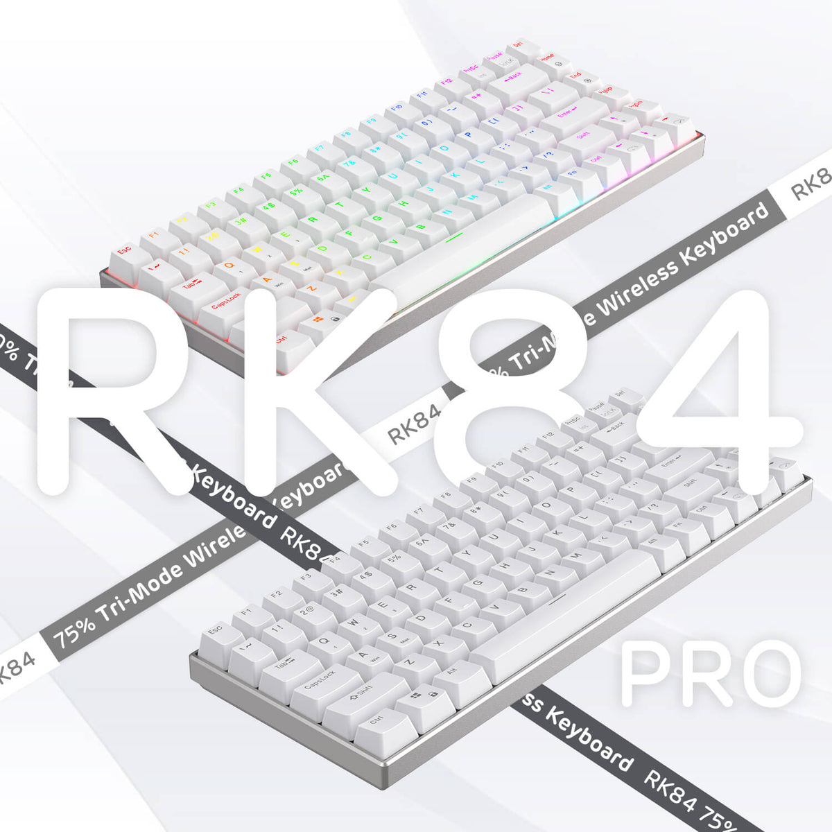 RK ROYAL KLUDGE RK84 Pro Wireless 75% Mechanical Keyboard (Open box ...