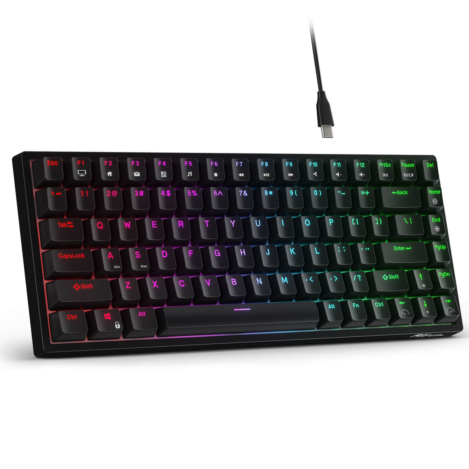 RK ROYAL KLUDGE RK84 Wired RGB 75% Hot Swappable Mechanical Keyboard ...