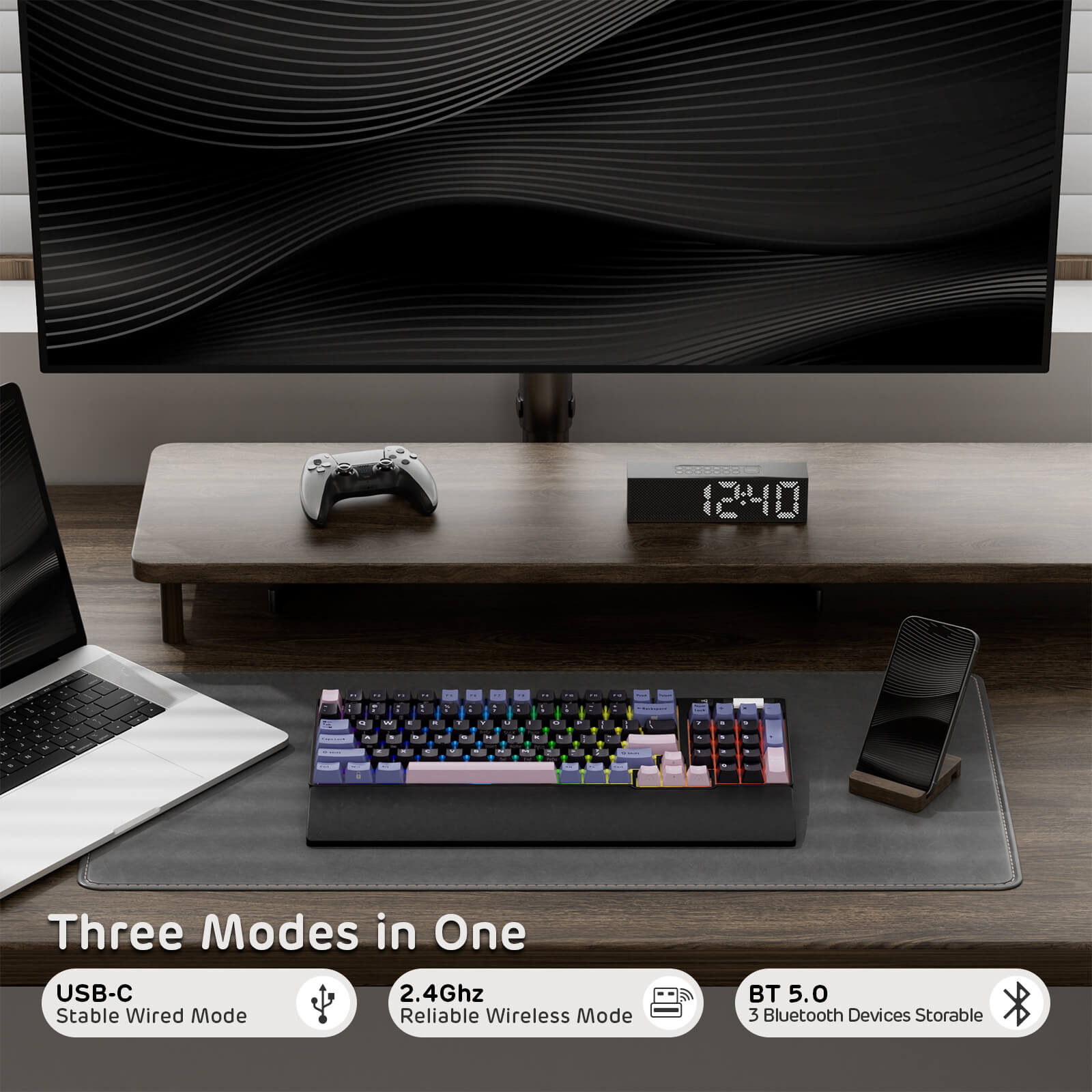 RK ROYAL KLUDGE RK96 Wireless Hot-Swappable RGB Keyboard – RKgaming