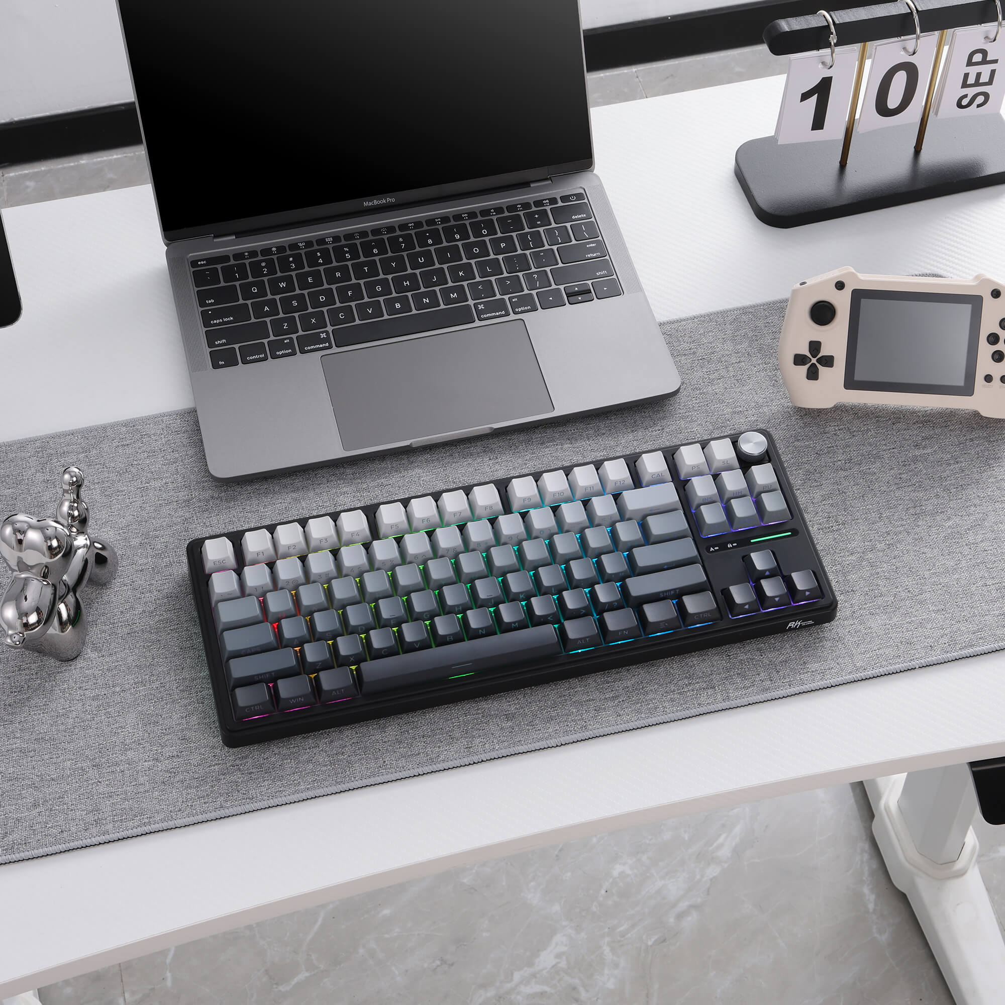 RK ROYAL KLUDGE R87 Pro Wireless TKL Gasket Mount Gaming Keyboard with ...