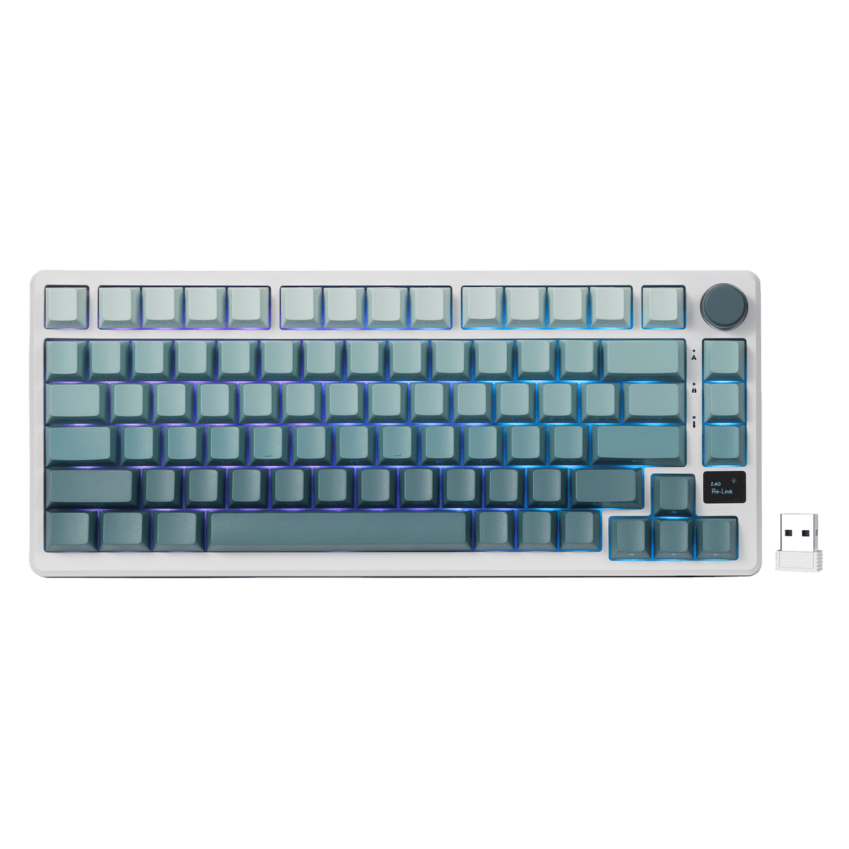 RK ROYAL KLUDGE M75 75% Gasket Mount Wireless Gaming Keyboard with Side ...