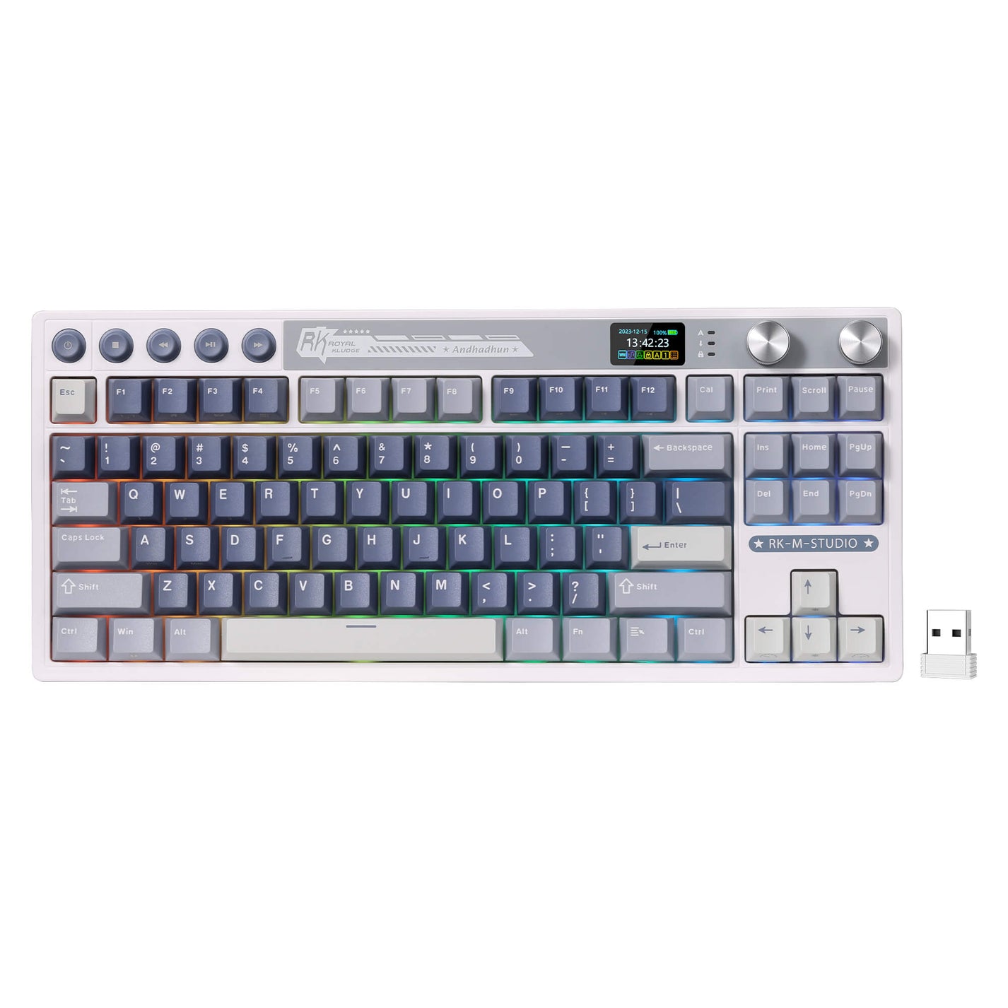 RK ROYAL KLUDGE M87 80% TKL Gasket Mount Wireless Gaming Keyboard – RK ...