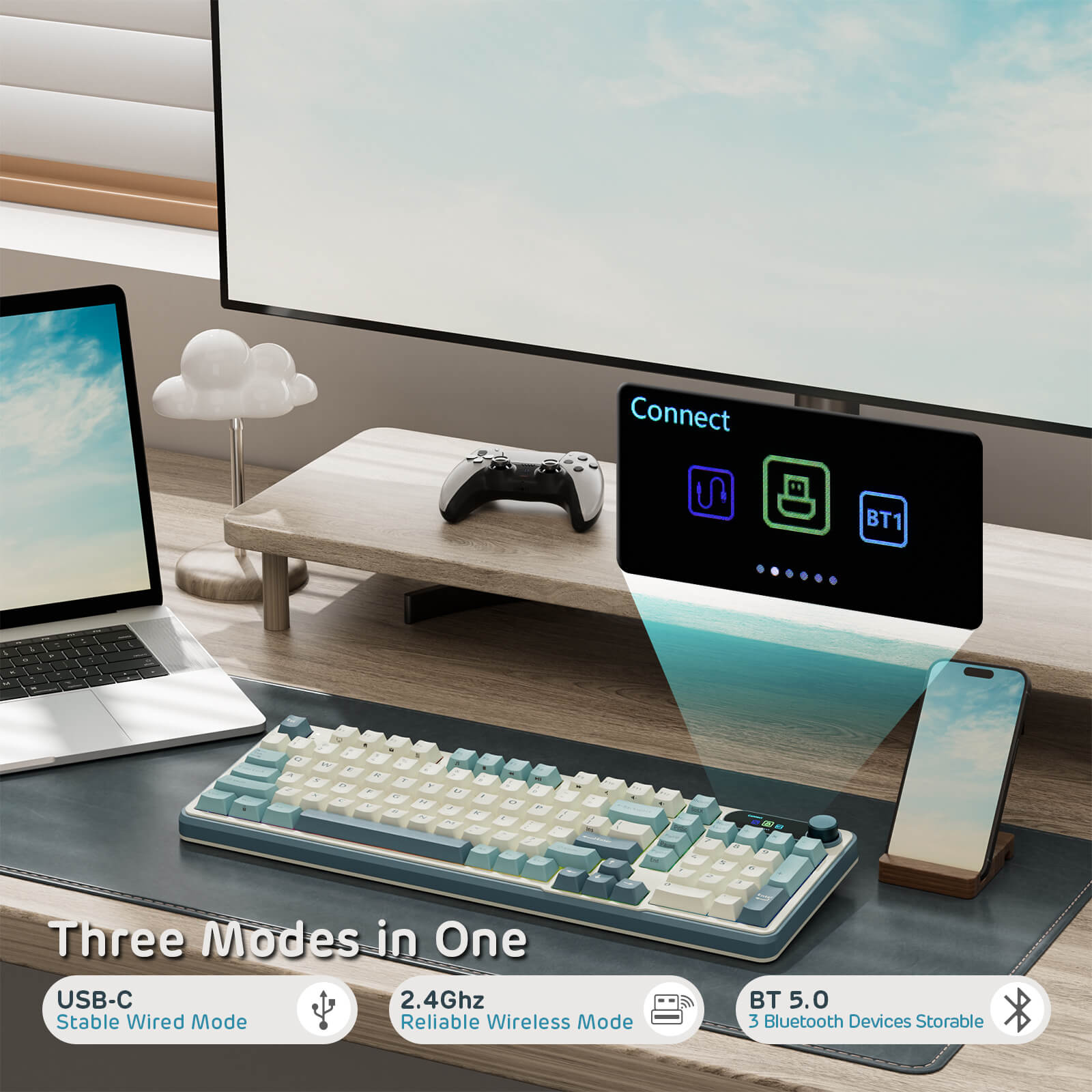 RK ROYAL KLUDGE S98 Wireless Hot-Swappable RGB Keyboard – RKgaming