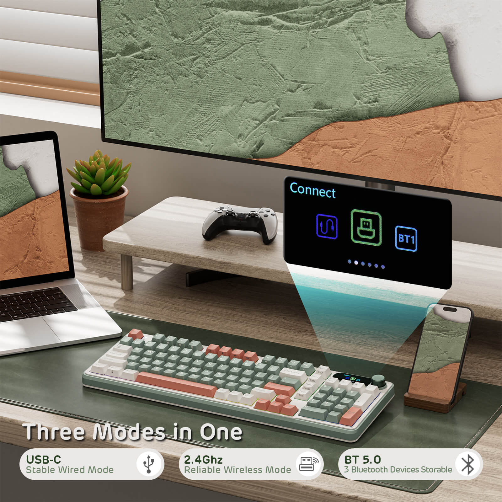 RK ROYAL KLUDGE S98 Wireless Hot-Swappable RGB Keyboard – RKgaming