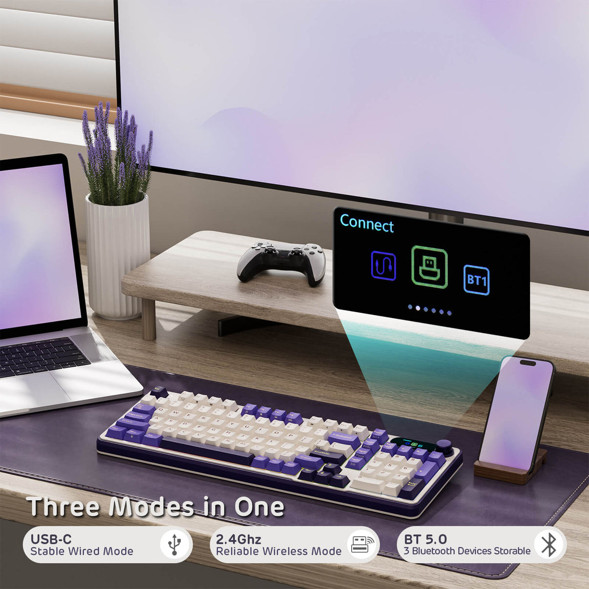 RK ROYAL KLUDGE S98 Wireless Hot-Swappable RGB Keyboard (Open-Box ...