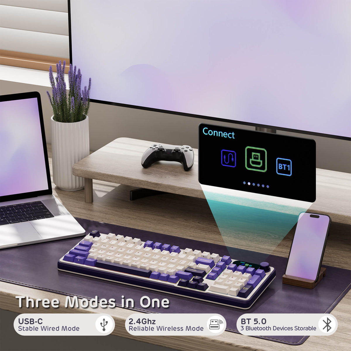 RK ROYAL KLUDGE S98 Wireless Hot-Swappable RGB Keyboard (Open-Box ...