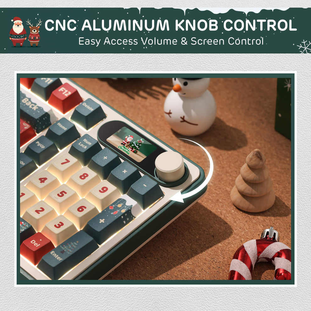 RK ROYAL KLUDGE S98 Xmas Edition Wireless Hot-Swappable RGB Keyboard ...