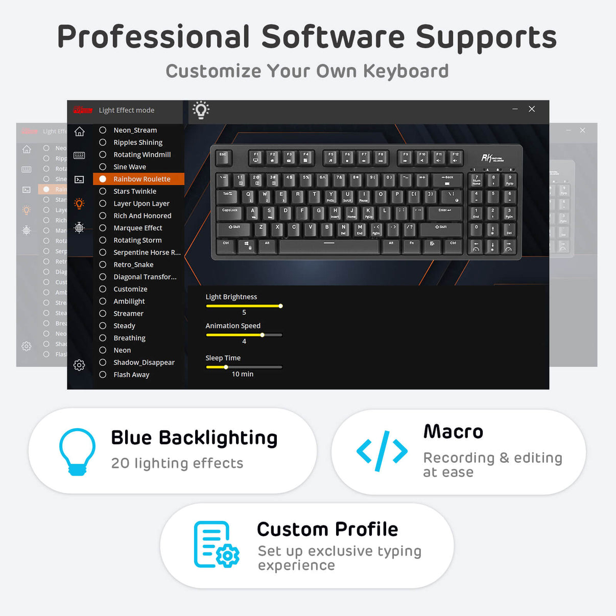 RK ROYAL KLUDGE RK89 85% Triple Mode Hot Swappable Mechanical Keyboard ...