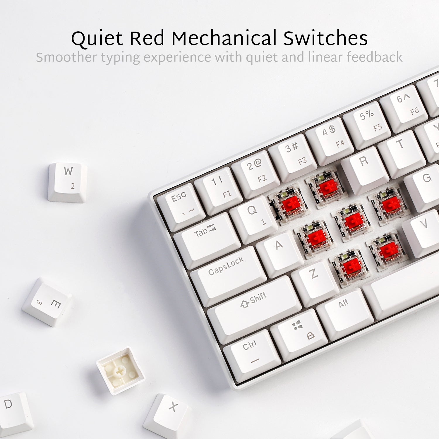 ROYAL KLUDGE RK61 61 Keys Wireless 60% Mechanical Gaming Keyboard – RK ...