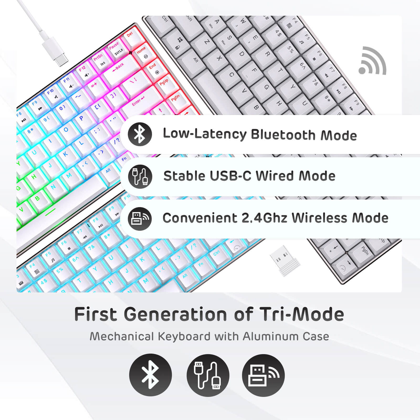 RK ROYAL KLUDGE RK84 Pro Wireless 75% Mechanical Keyboard – RKgaming