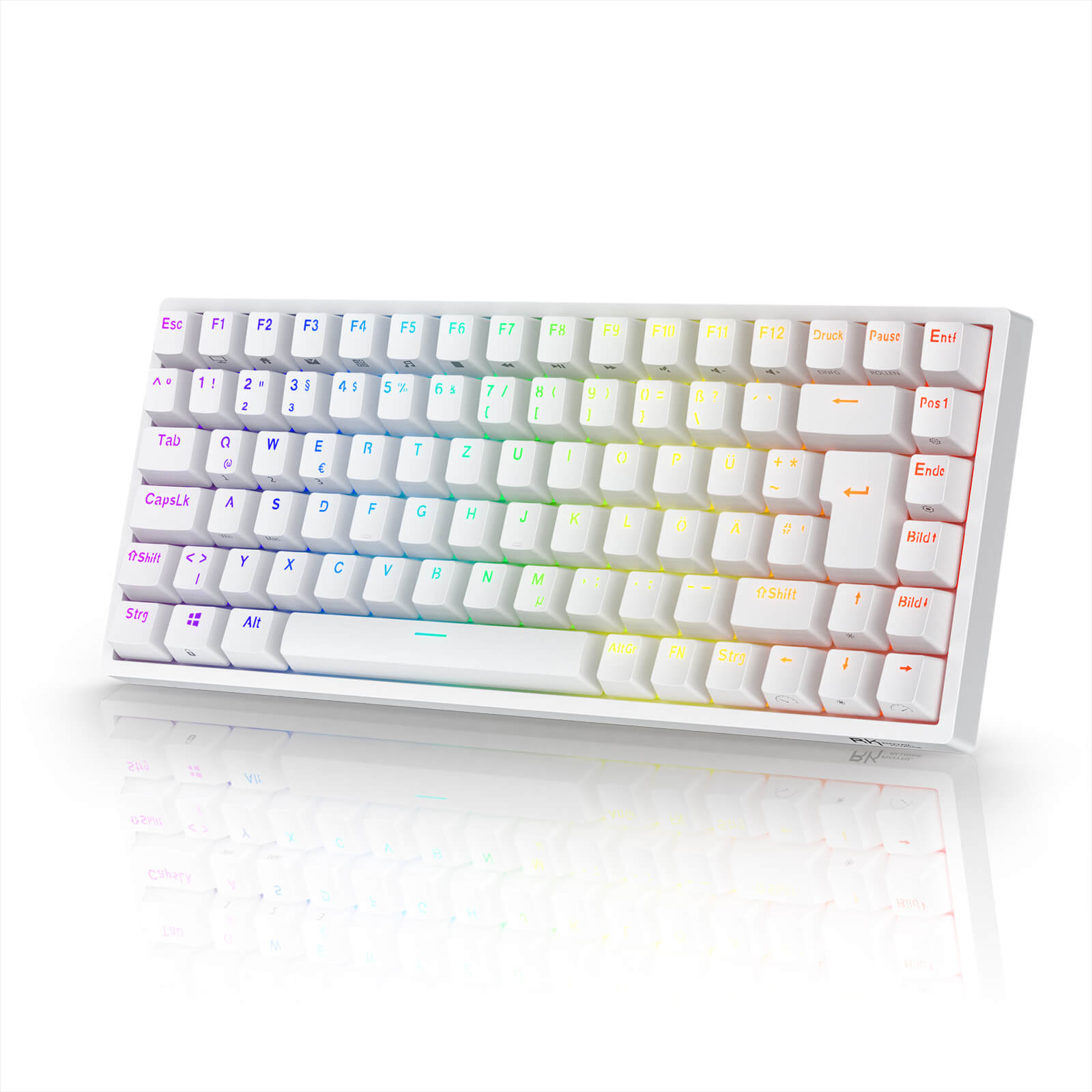 ROYAL KLUDGE RK84 84 Keys Wireless 75% Mechanical Gaming Keyboard ...