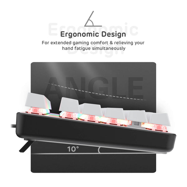 RK ROYAL KLUDGE RK920 Full Size 104 Keys Wired Rainbow Backlit ...