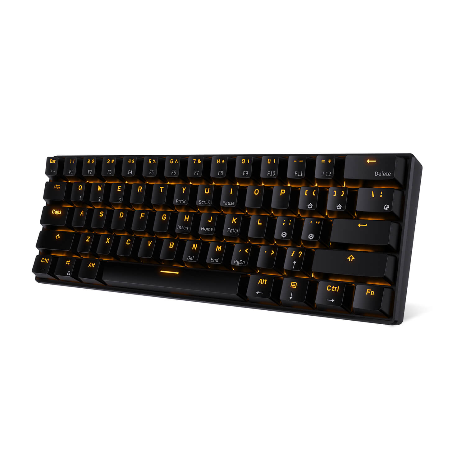 ROYAL KLUDGE RK61 61 Keys Wireless 60% Mechanical Gaming Keyboard Black ...