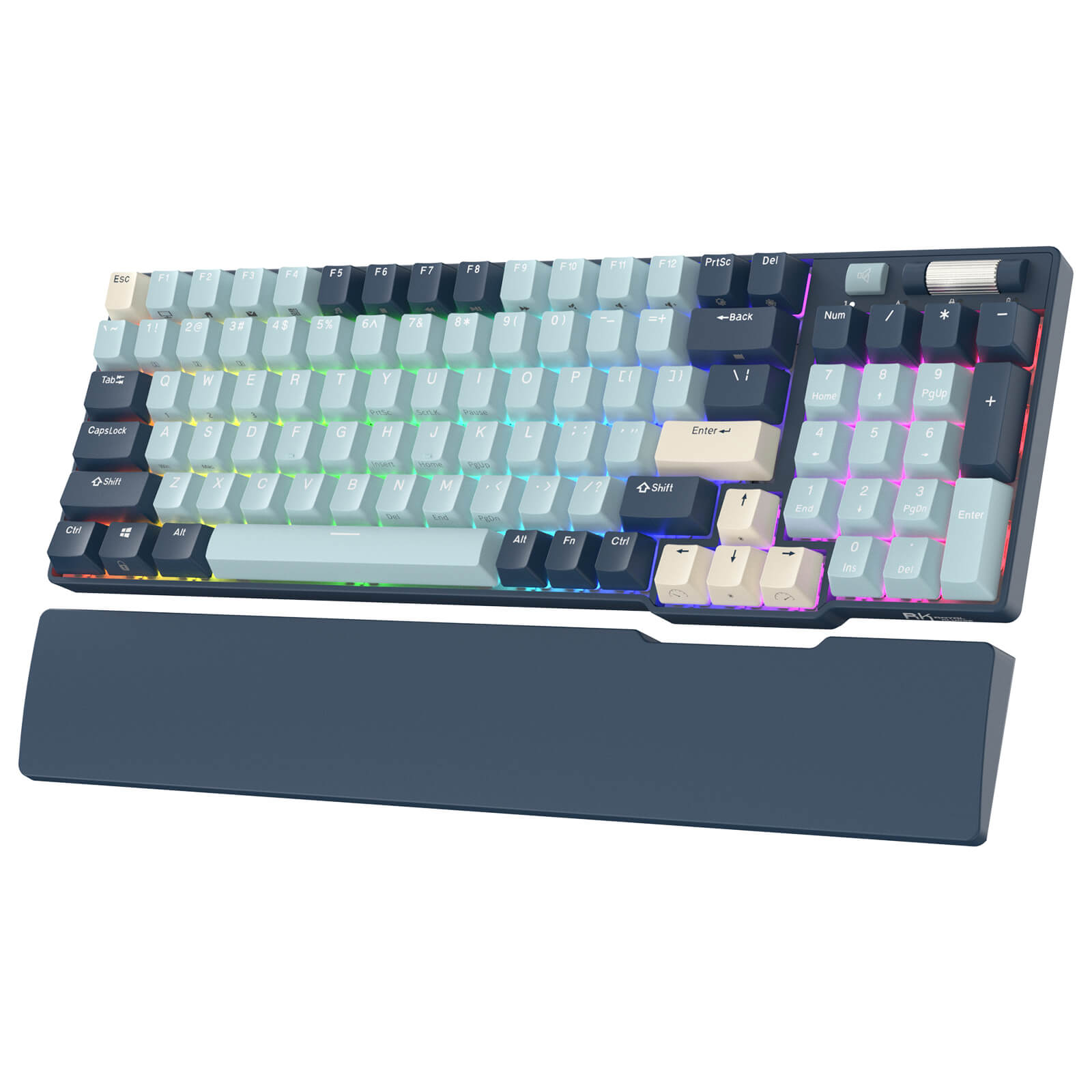 RK ROYAL KLUDGE RK96 Wireless Hot-Swappable RGB Keyboard, Forest Blue ...