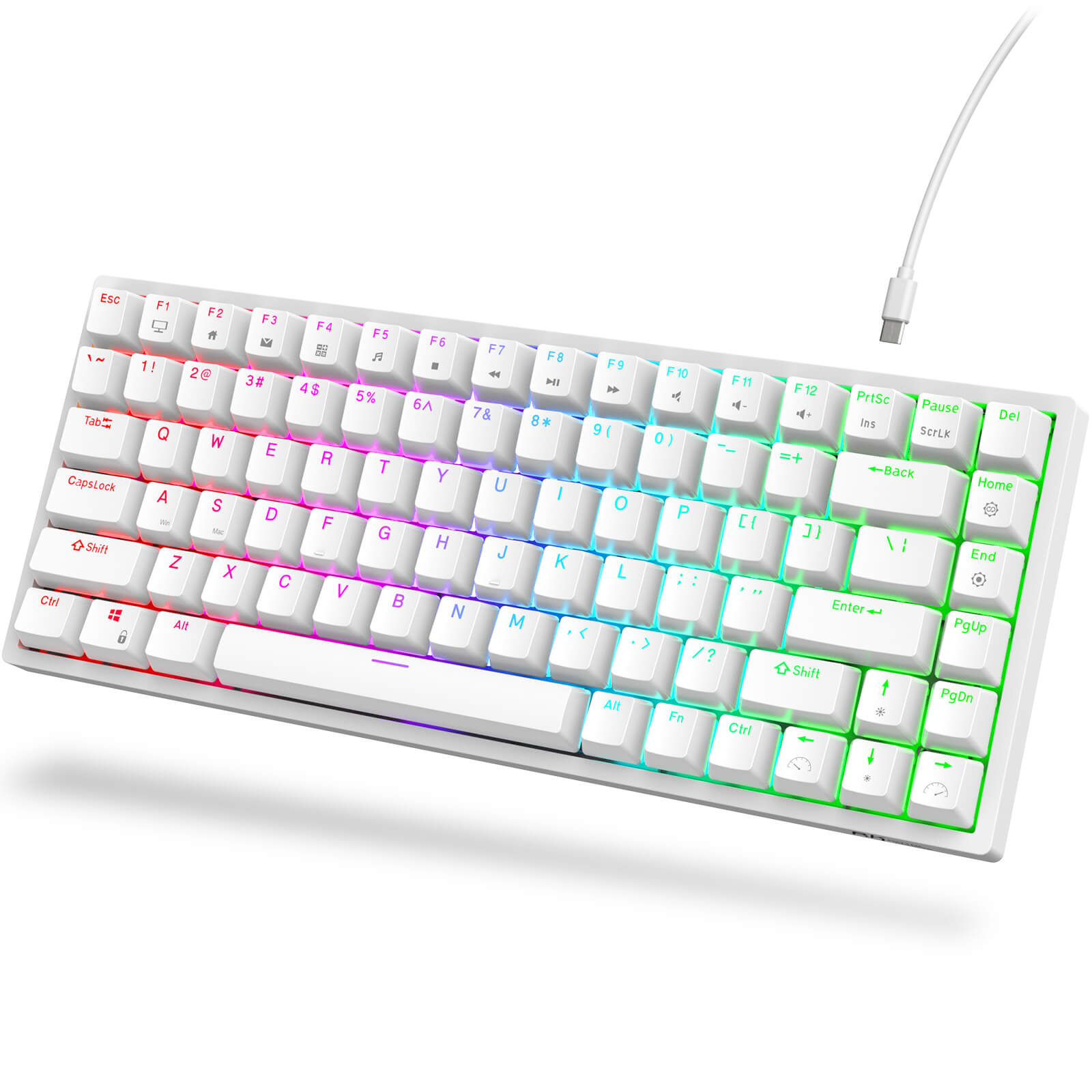 RK ROYAL KLUDGE RK84 Wired RGB 75% Hot Swappable Mechanical Keyboard ...